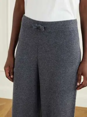 YVES SALOMON Drawstring Wool-blend Wide-leg Pants