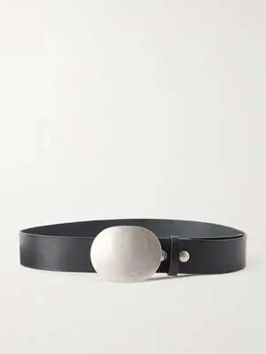 NILI LOTAN Wayne Leather Belt - Black