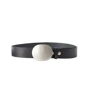 NILI LOTAN Wayne Leather Belt - Black