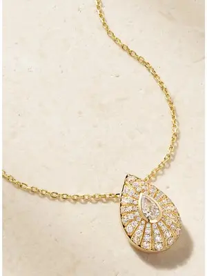 L’ATELIER NAWBAR Bond Drop 18-karat Diamond Pendant Necklace - Gold