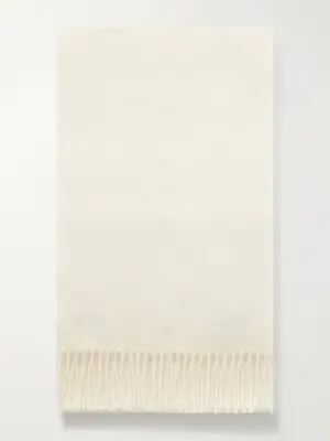 Johnstons Of Elgin Fringed Cashmere Scarf - Neutrals