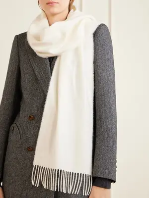 Johnstons Of Elgin Fringed Cashmere Scarf