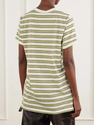 SANDERLAK Striped Cotton-jersey T-shirt