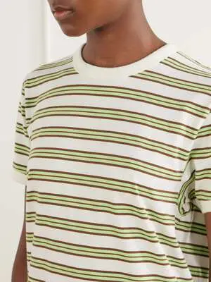 SANDERLAK Striped Cotton-jersey T-shirt
