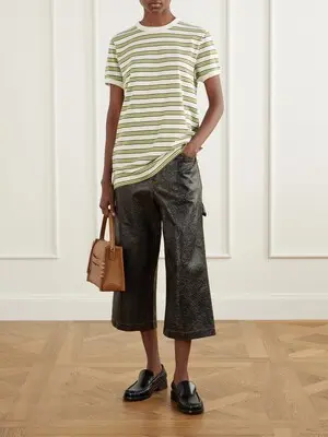 SANDERLAK Striped Cotton-jersey T-shirt