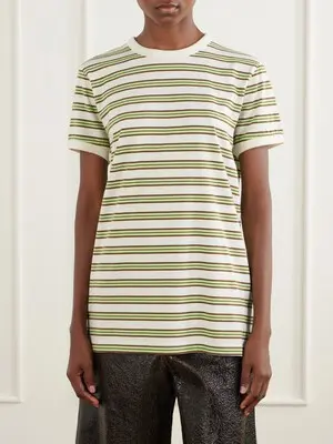 SANDERLAK Striped Cotton-jersey T-shirt