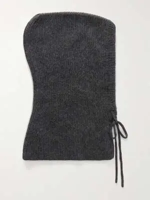 Arch4 Klosters Ribbed Cashmere Balaclava - Charcoal