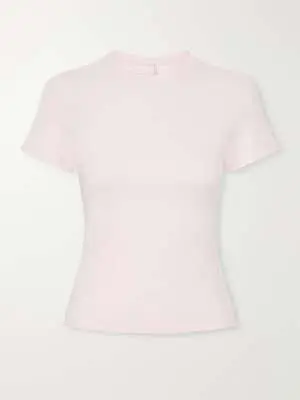 SKIMS Stretch-cotton Jersey T-shirt - Pink