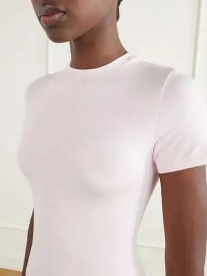 SKIMS Stretch-cotton Jersey T-shirt - Pink