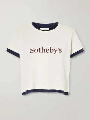 FRAME Sotheby's Printed Cotton-jersey T-shirt