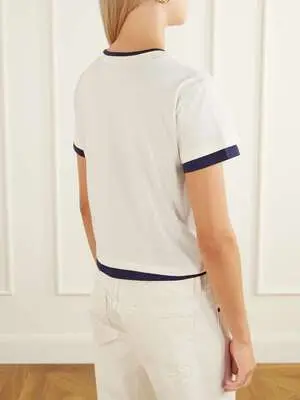 FRAME Sotheby's Printed Cotton-jersey T-shirt