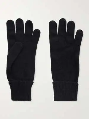 Johnstons Of Elgin Doris Cashmere-blend Gloves - Black