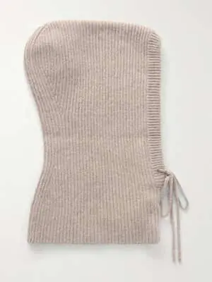 Arch4 Klosters Ribbed Cashmere Balaclava - Beige