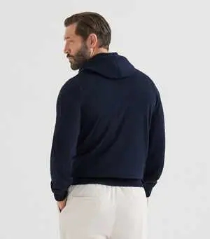 Brunello Cucinelli Cashmere Hooded Cardigan - Blue