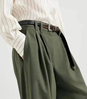 Brunello Cucinelli Tropical Luxury Wool Tailored Trousers