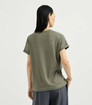Brunello Cucinelli Cashmere-silk Blend T-shirt - Green