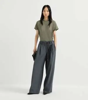 Brunello Cucinelli Cashmere-silk Blend T-shirt - Green