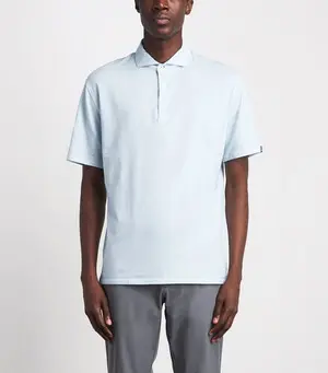 Kjus Pima Cotton Printed Hollow Polo Shirt - Blue