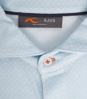 Kjus Pima Cotton Printed Hollow Polo Shirt - Blue