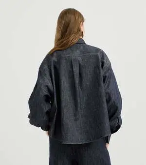 Brunello Cucinelli Monili-trim Denim Shirt