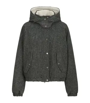 Brunello Cucinelli Down Virgin Wool-blend Hooded Jacket