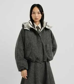 Brunello Cucinelli Down Virgin Wool-blend Hooded Jacket