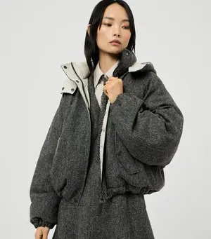 Brunello Cucinelli Down Virgin Wool-blend Hooded Jacket