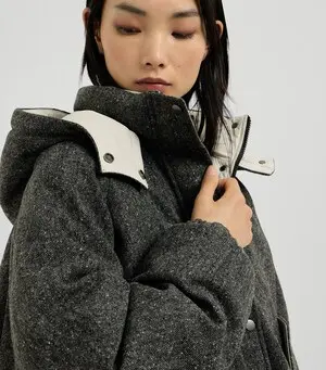 Brunello Cucinelli Down Virgin Wool-blend Hooded Jacket