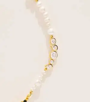 Completedworks Plated Freshwater Pearl Glitch Choker