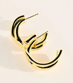 Completedworks Plated Irregular Hoop Earrings