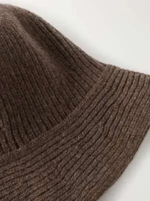 Nour Hammour Bruno Ribbed Merino Wool And Cashmere-blend Bucket Hat