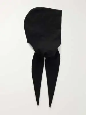 Nour Hammour Niale Cashmere Head Scarf - Black