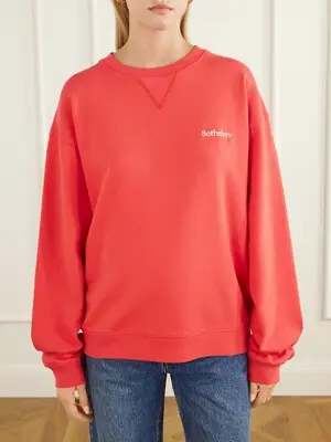 FRAME Logo-embroidered Cotton-jersey Sweatshirt