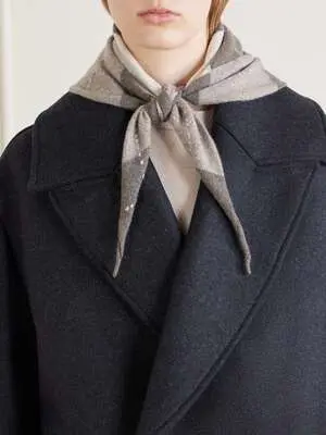 Johnstons Of Elgin Clan Checked Cashmere Scarf