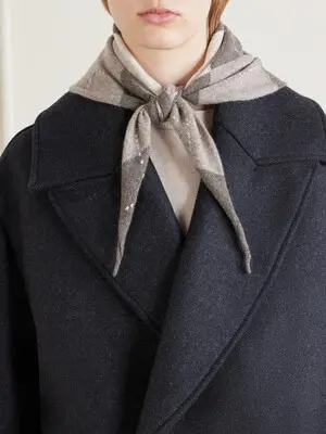 Johnstons Of Elgin Clan Checked Cashmere Scarf