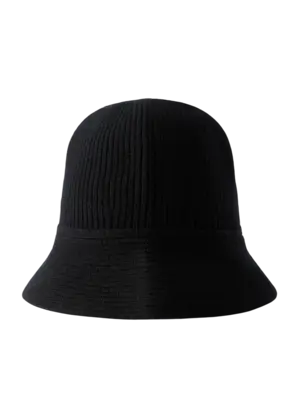 Nour Hammour Bruno Ribbed Merino Wool And Cashmere-blend Bucket Hat - Black