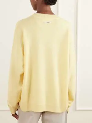 FRAME Sotheby's Logo-embroidered Cashmere Sweater