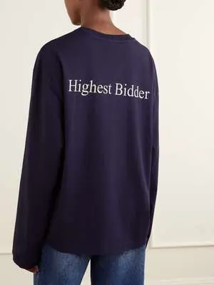FRAME Sotheby's Logo-embroidered Cotton-jersey Sweatshirt
