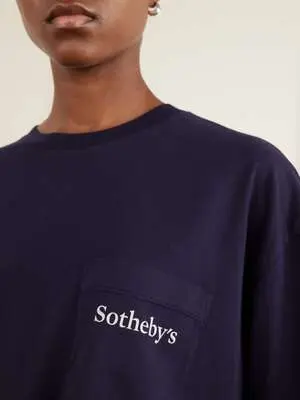 FRAME Sotheby's Logo-embroidered Cotton-jersey Sweatshirt