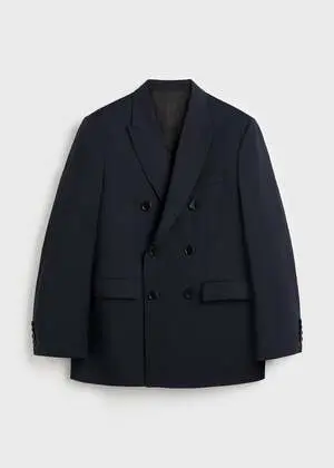 TOTEME Pinstriped Wool Double-breasted Blazer