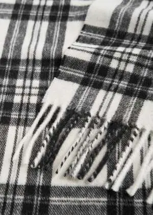 TOTEME Check Scarf White/black