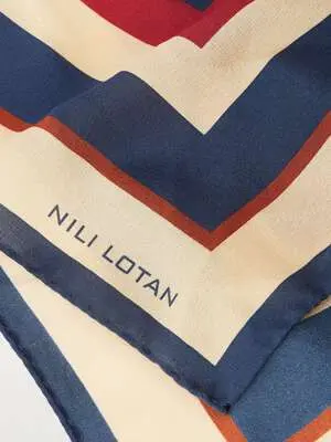 NILI LOTAN Vintage Printed Silk Scarf
