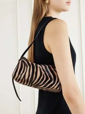 Veronica Beard Ziger Animal-print Calf Hair Shoulder Bag