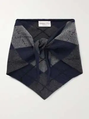 Johnstons Of Elgin Clan Checked Cashmere Scarf