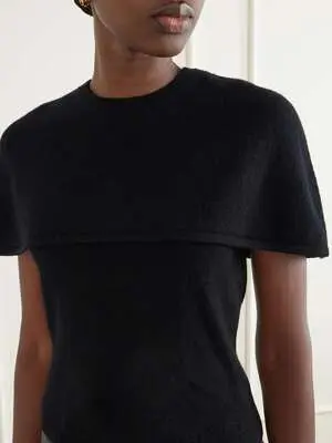 Simkhai Yuki Cape-effect Cashmere Top