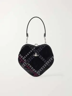 VIVIENNE WESTWOOD Belle Checked Velvet Mini Shoulder Bag