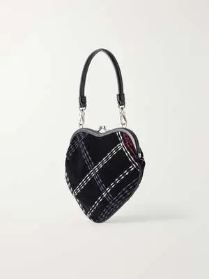 VIVIENNE WESTWOOD Belle Checked Velvet Mini Shoulder Bag