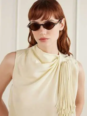 Cartier Signature Round-frame Acetate Sunglasses