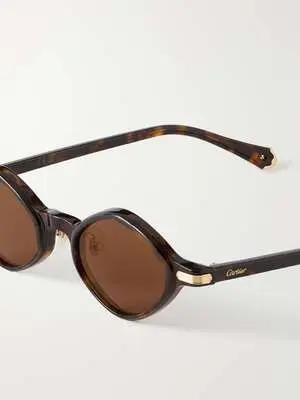 Cartier Signature Round-frame Acetate Sunglasses