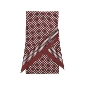 Saint Laurent Silk Twill Lavalliere Scarf - Red